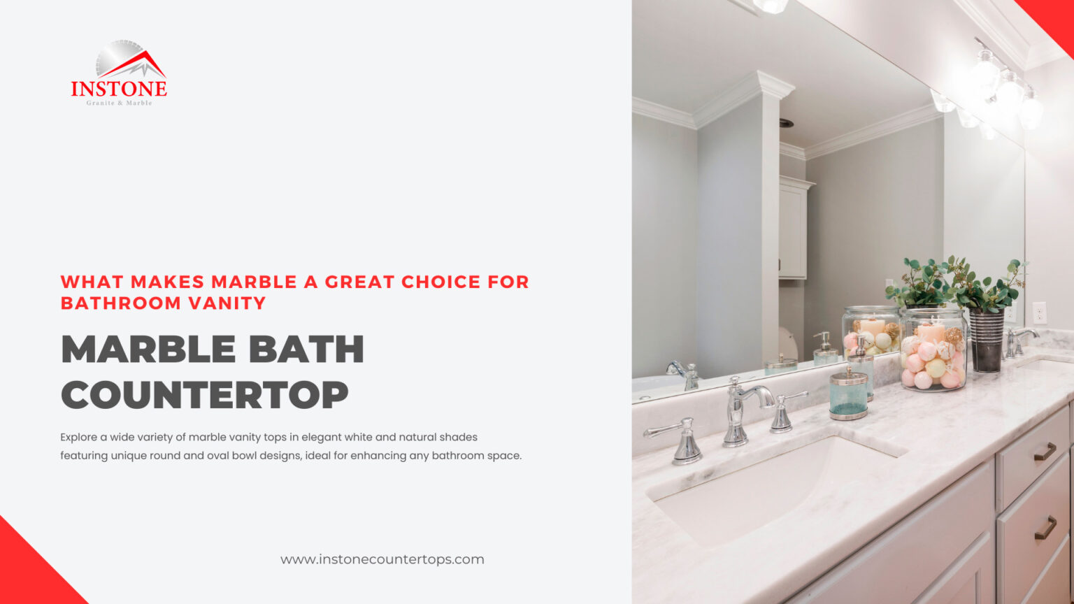 Marble Bath Countertop: Elevating Bathroom Vanity Top Aesthetics